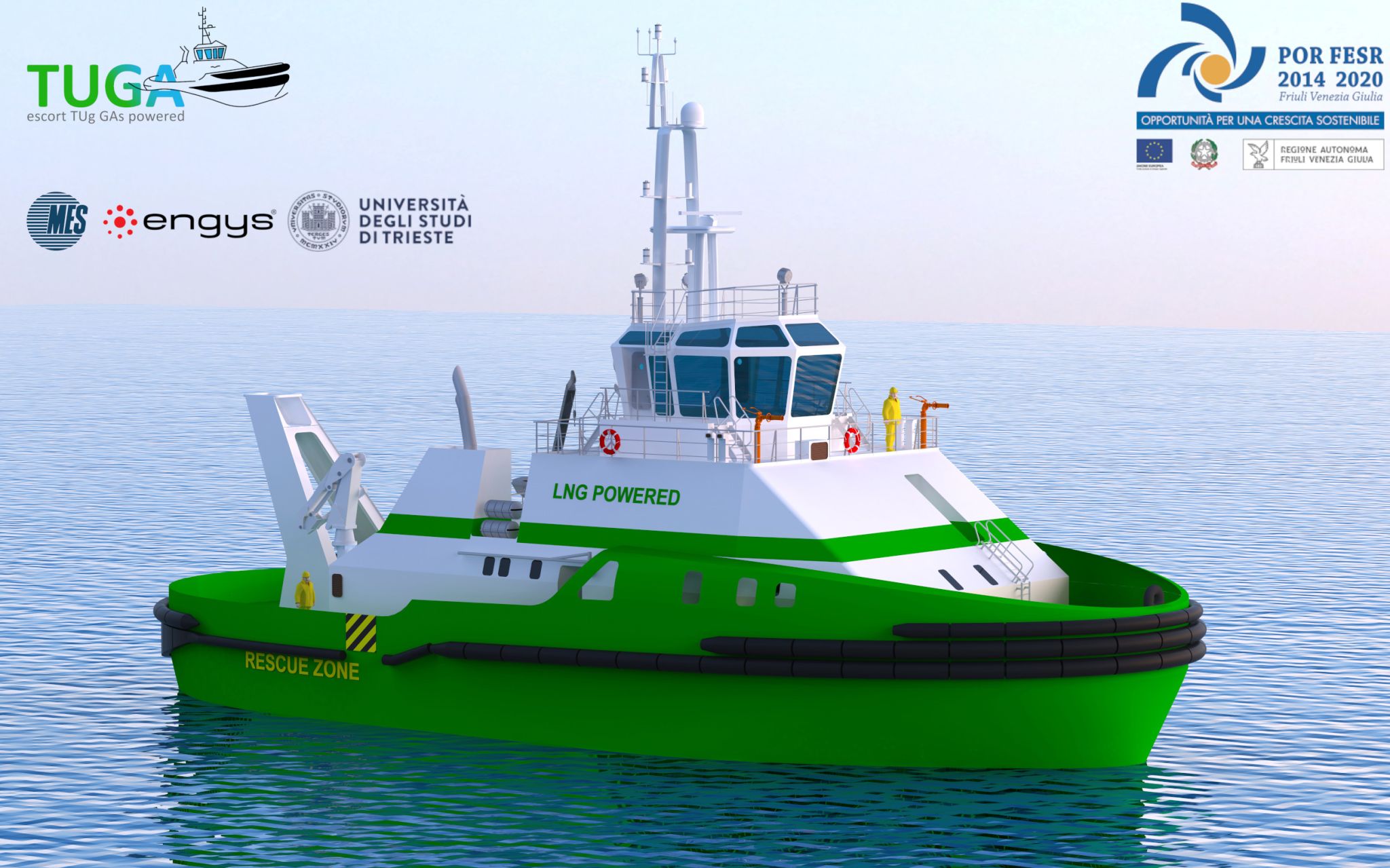 Trieste, M.E.S. presents the new project for a gas-powered tugboat ...